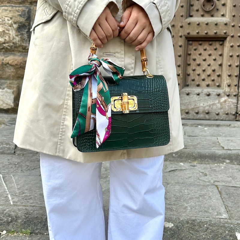 Italian handbags bamboo handles - Etsy.de