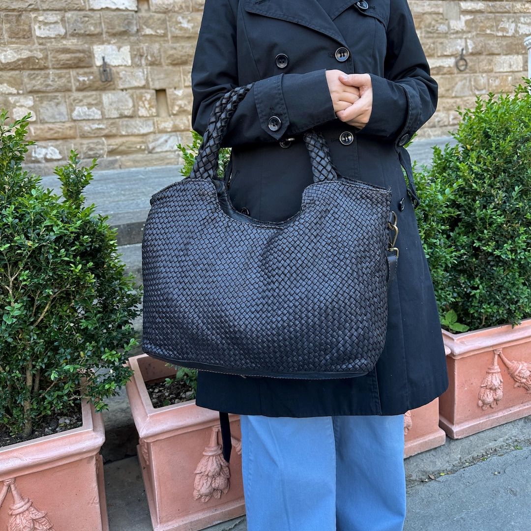 Italian Soft Washed Leather Tote Bag , Everyday Tote Bag, Working Bag ...