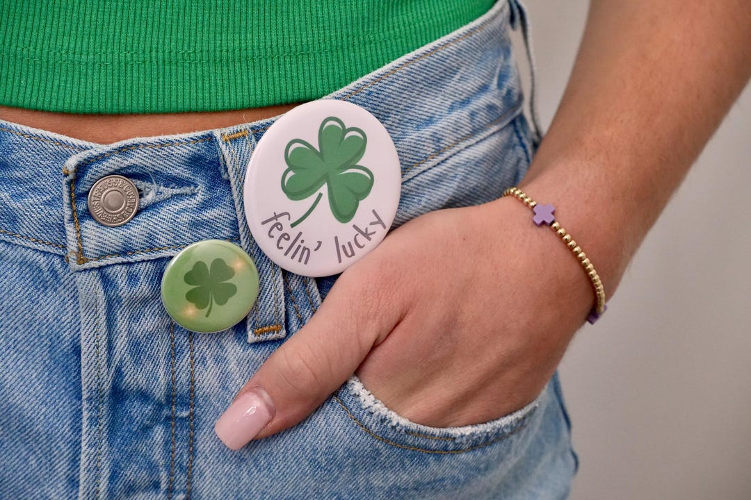 Feelin' Lucky Button - Etsy