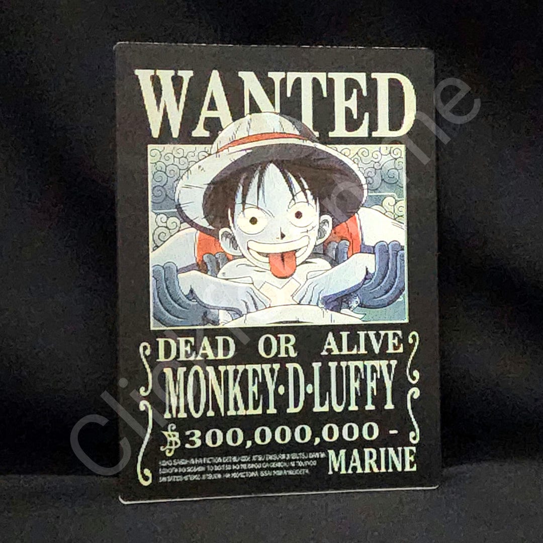 Luffy Wanted Poster 3D Moving Sticker Anime Lenticular Decal - Etsy