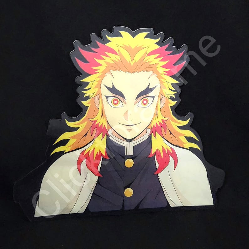Demon Slayer: Kyojuro Rengoku 3D Moving Sticker Lenticular Anime Manga ...