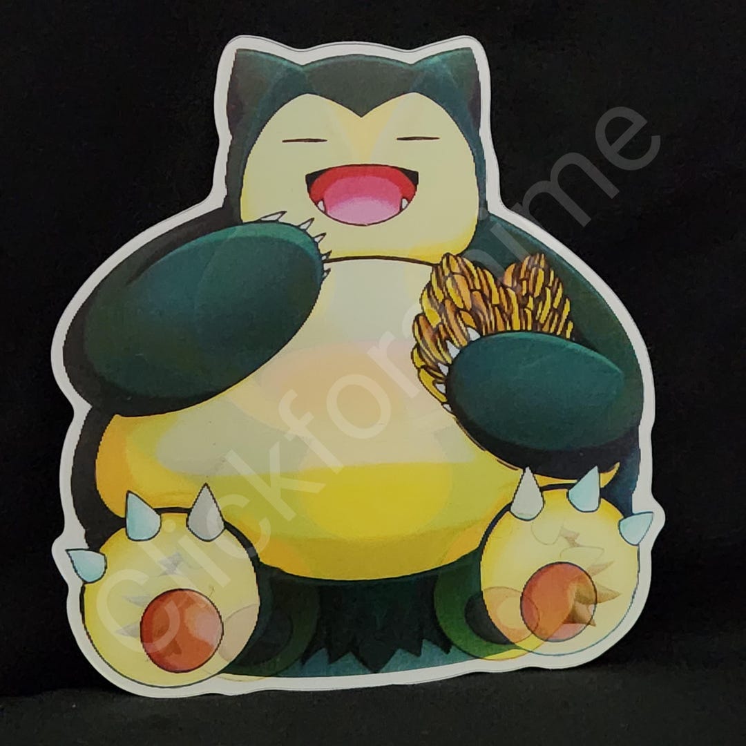 Pokemon: Snorlax Munchlax 3D Moving Sticker Lenticular Car Laptop Decal ...