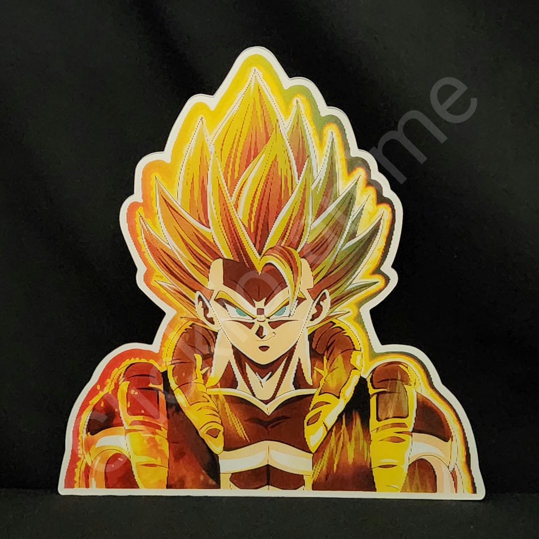 Dragon Ball Gogeta 3D Moving Sticker Anime Manga Lenticular Car Laptop ...