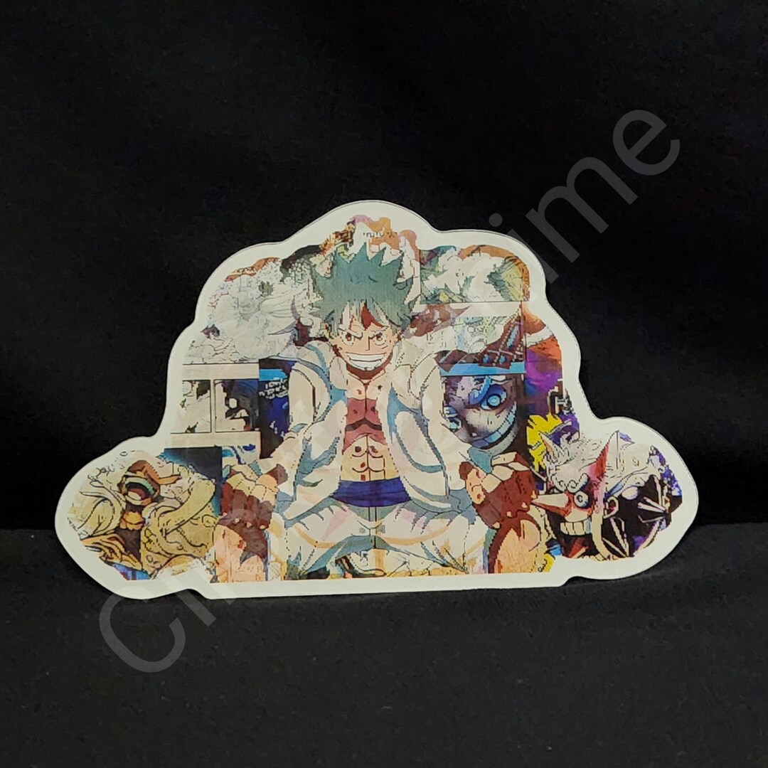One Piece: Monkey D. Luffy Power up 3D Moving Sticker Anime Lenticular ...