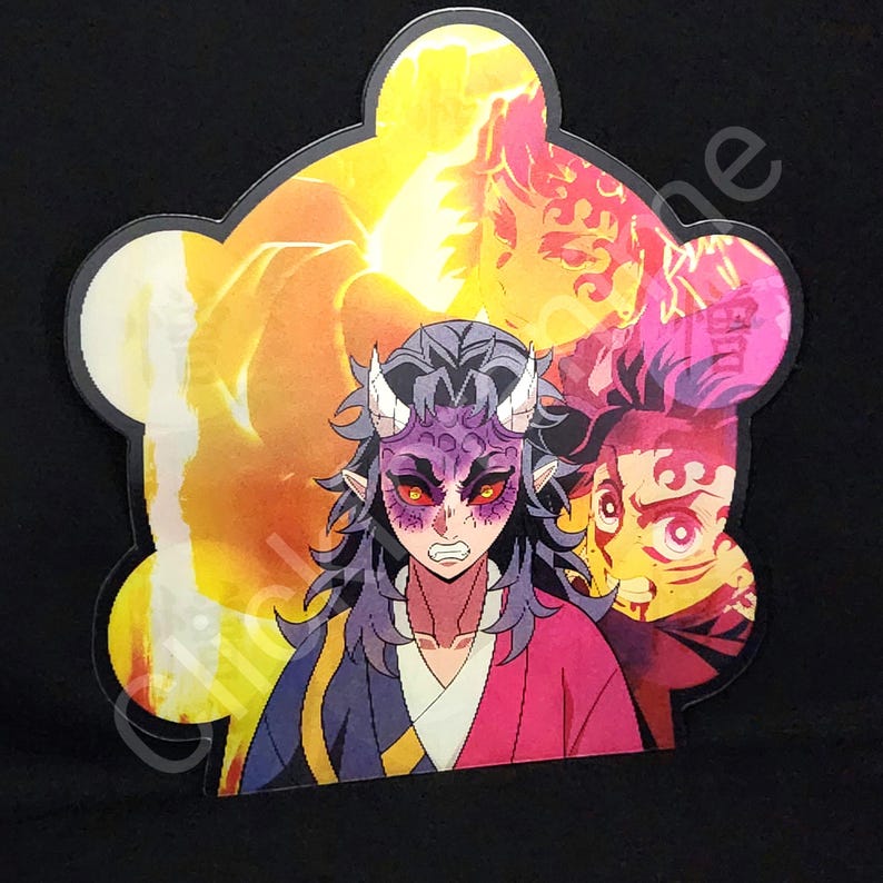 Demon Slayer: Hantengu 3D Moving Sticker Lenticular Anime Manga Decal ...