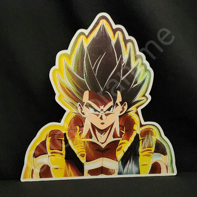 Dragon Ball Gogeta 3D Moving Sticker Anime Manga Lenticular Car Laptop ...
