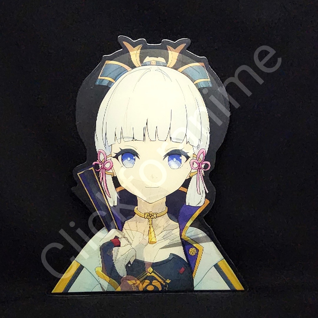 Genshin Impact: Kamisato Ayaka 3D Moving Laptop Sticker Cute Lenticular ...