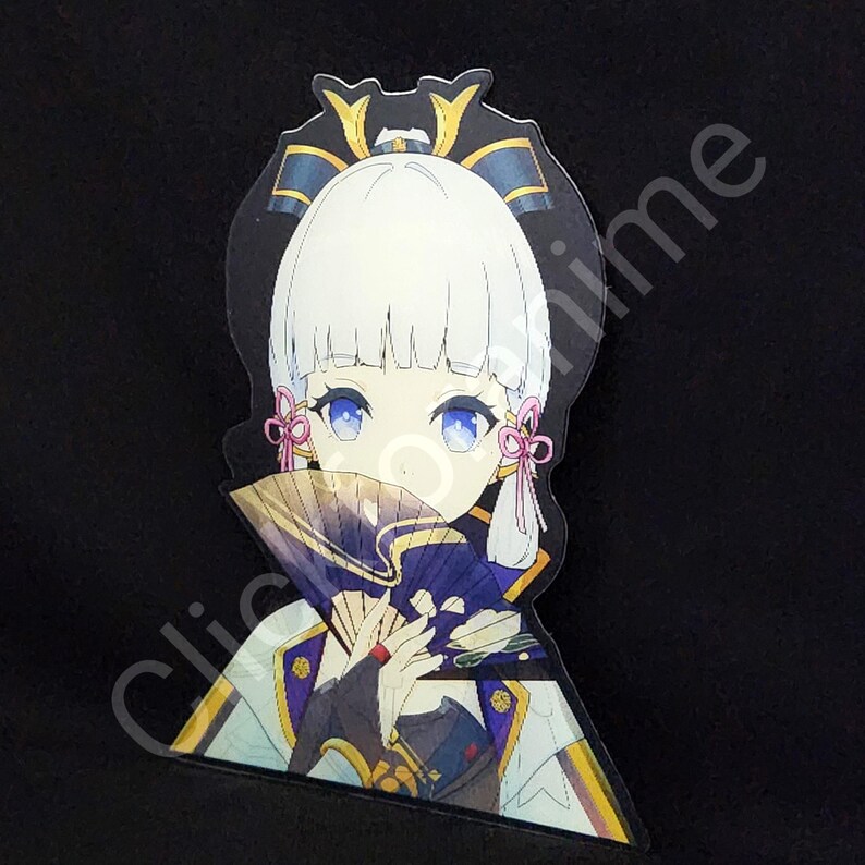 Genshin Impact: Kamisato Ayaka 3D Moving Laptop Sticker Cute Lenticular ...