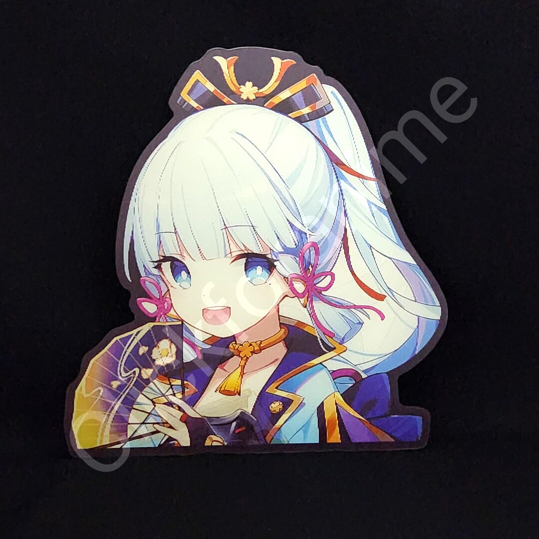 Genshin Impact: Kamisato Ayaka 3D Moving Laptop Sticker Cute Lenticular ...