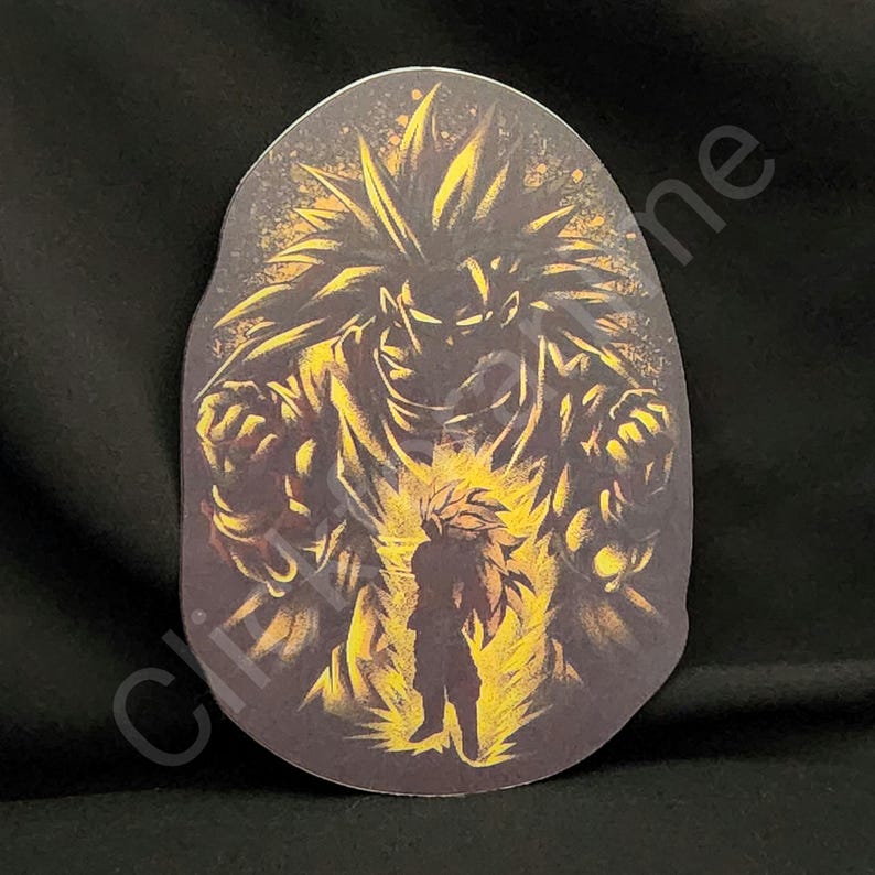 Dragon Ball Gogeta Goku Super Saiyan 3D Moving Sticker Anime Lenticular ...
