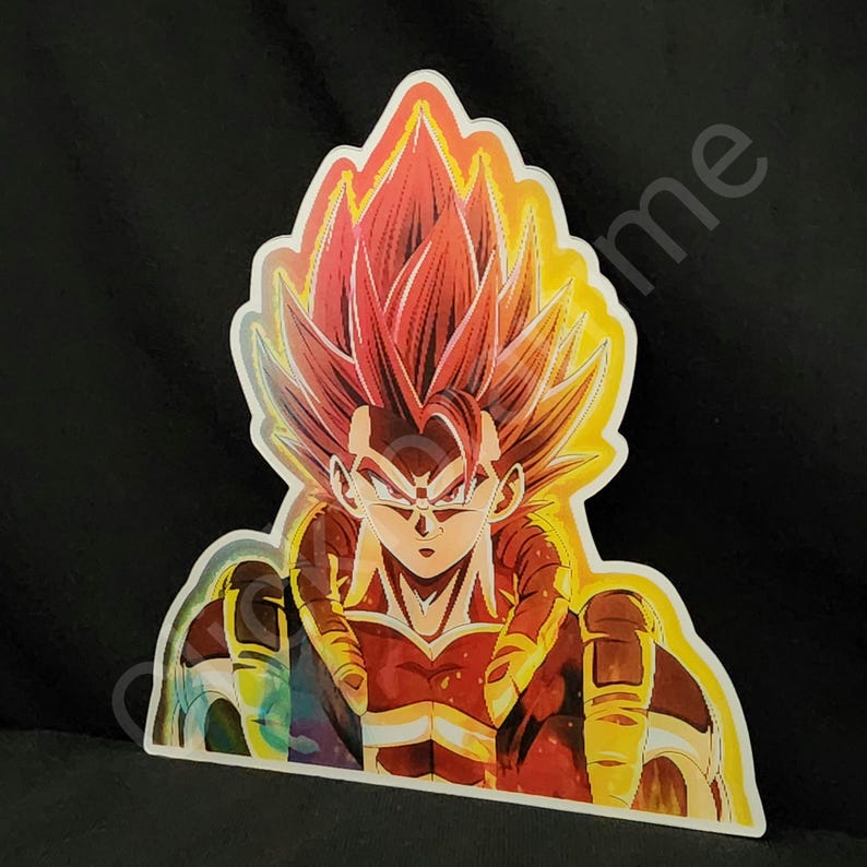 Dragon Ball Gogeta 3D Moving Sticker Anime Manga Lenticular Car Laptop ...