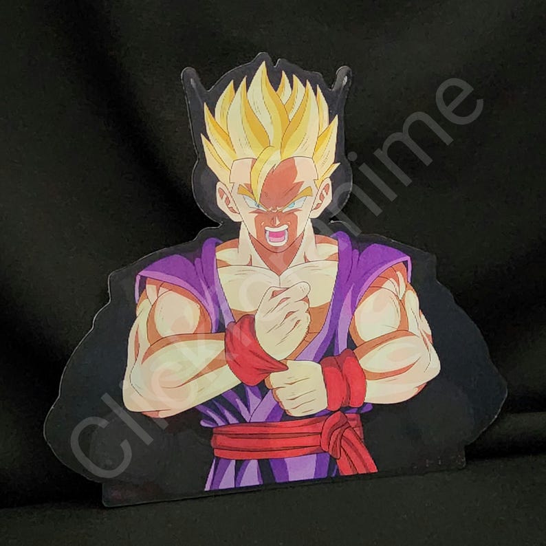 Dragon Ball : Gohan Great Saiyaman , 3D Moving Sticker Lenticular Car ...