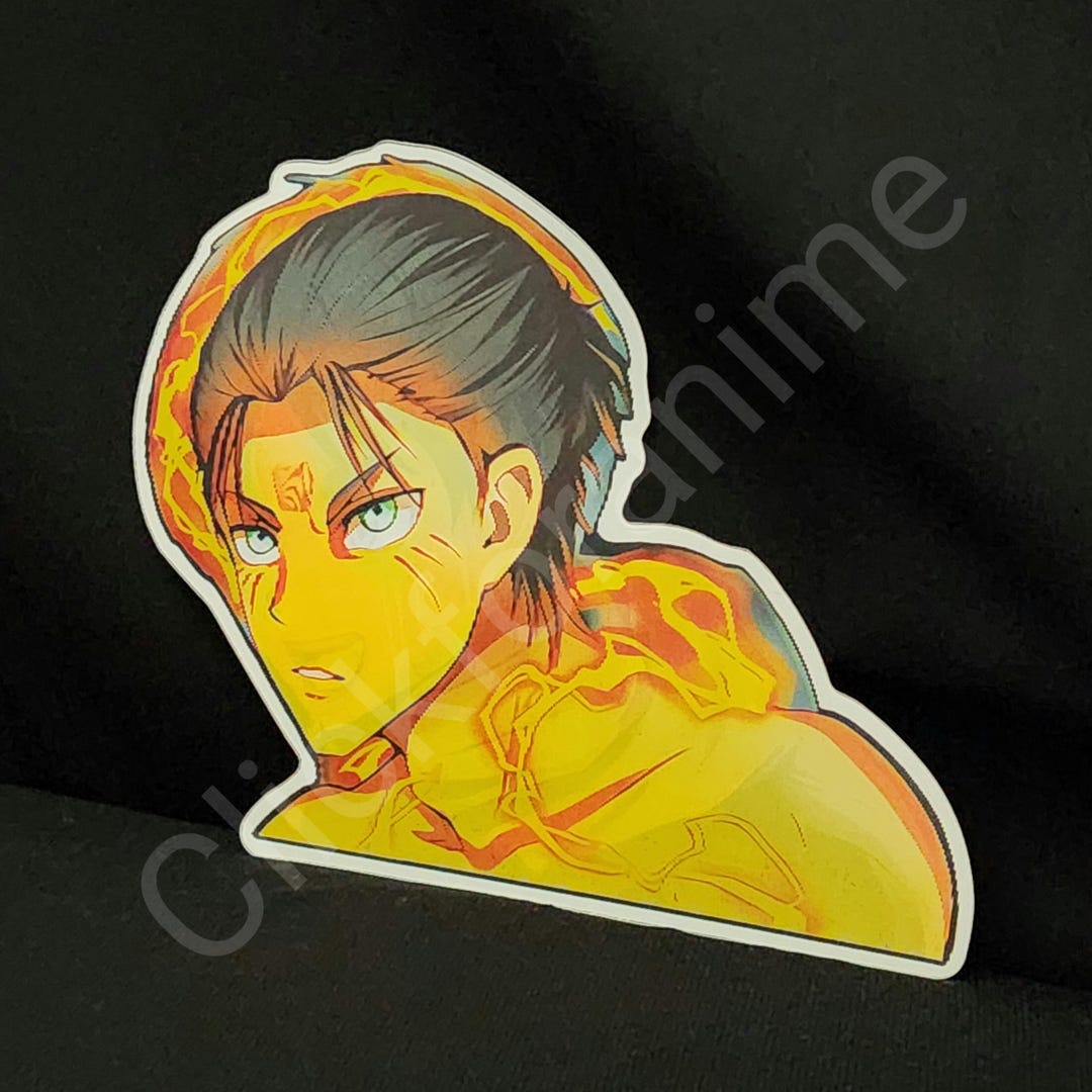 AOT : Eren Yeager 3D Moving Sticker Anime Manga Lenticular Decal - Etsy
