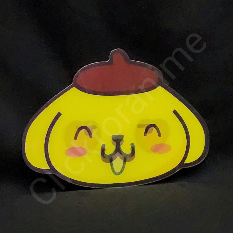 Sanrio: Pompompurin 3D Motion Moving Laptop Sticker Cute Decal Kawai ...