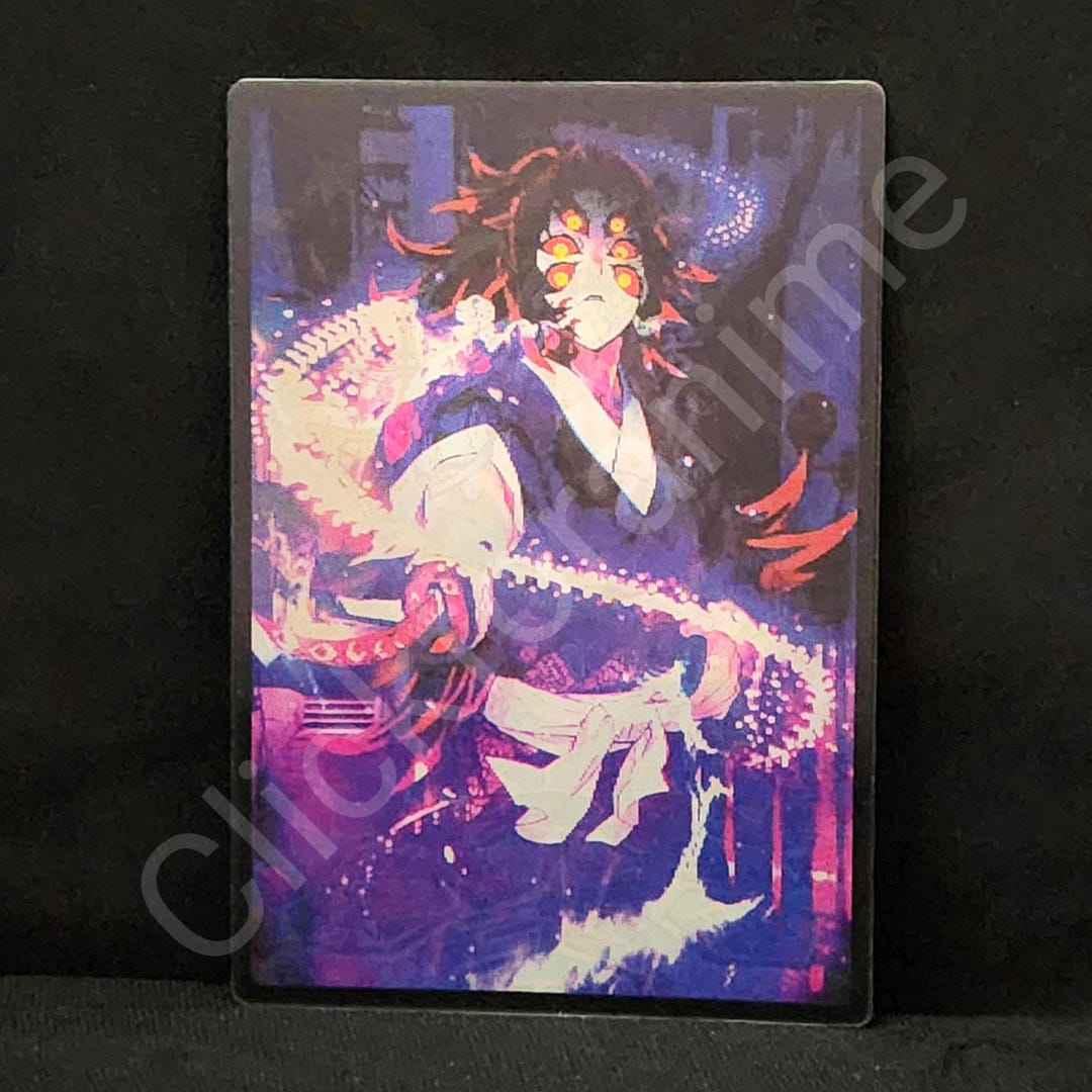 Demon Slayer: Akaza Muzen Kokushibo 3D Moving Sticker Lenticular Decal ...