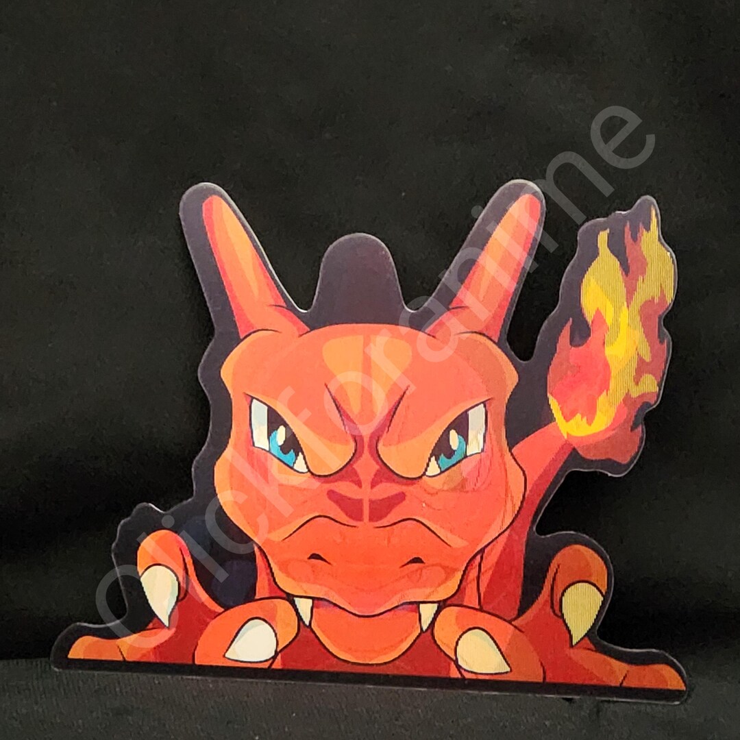 Charmander, Charmeleon, Charizard 3D Moving Sticker Lenticular Decal - Etsy