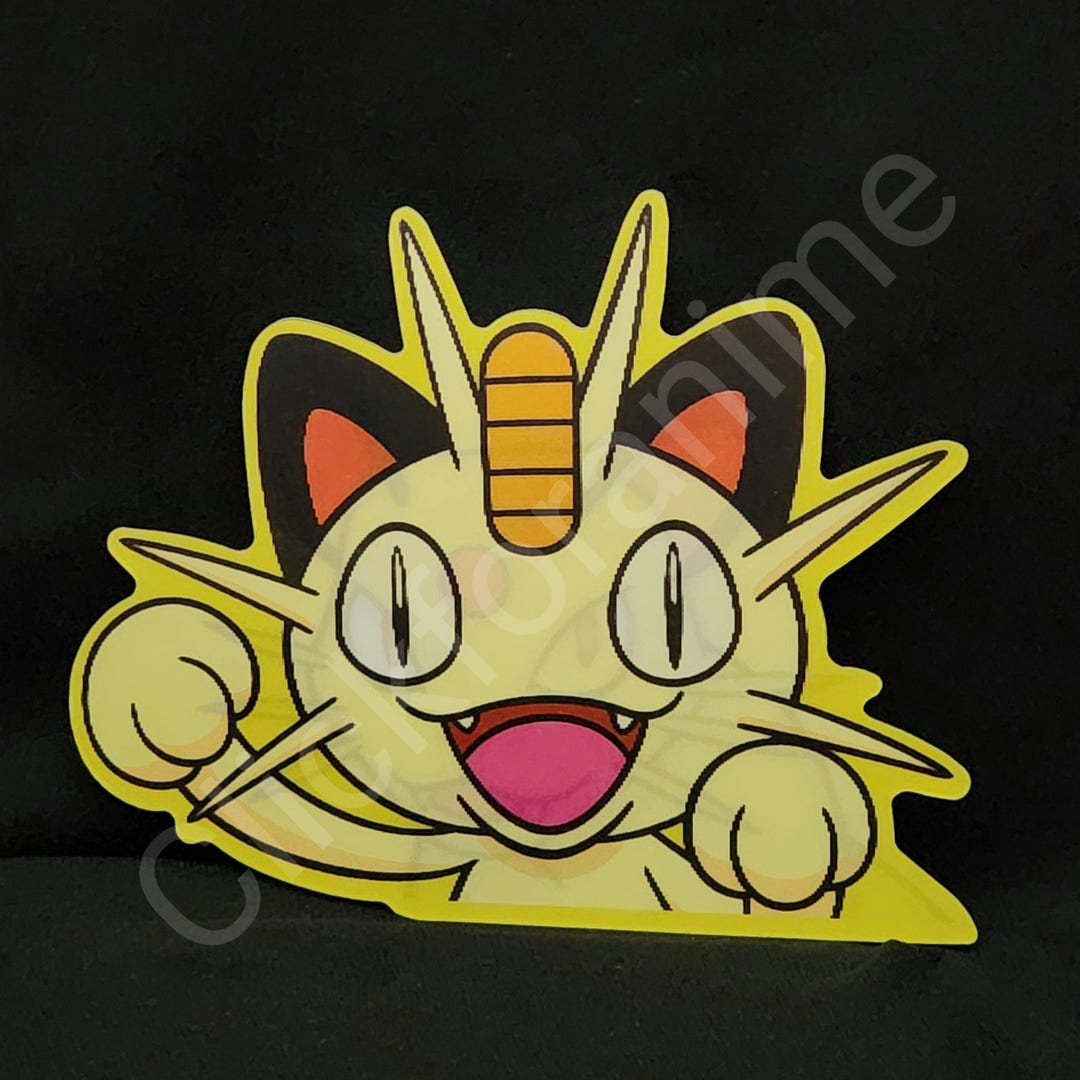Pokemon: Persian Meowth 3D Moving Car Sticker Lenticular Decal Cute - Etsy