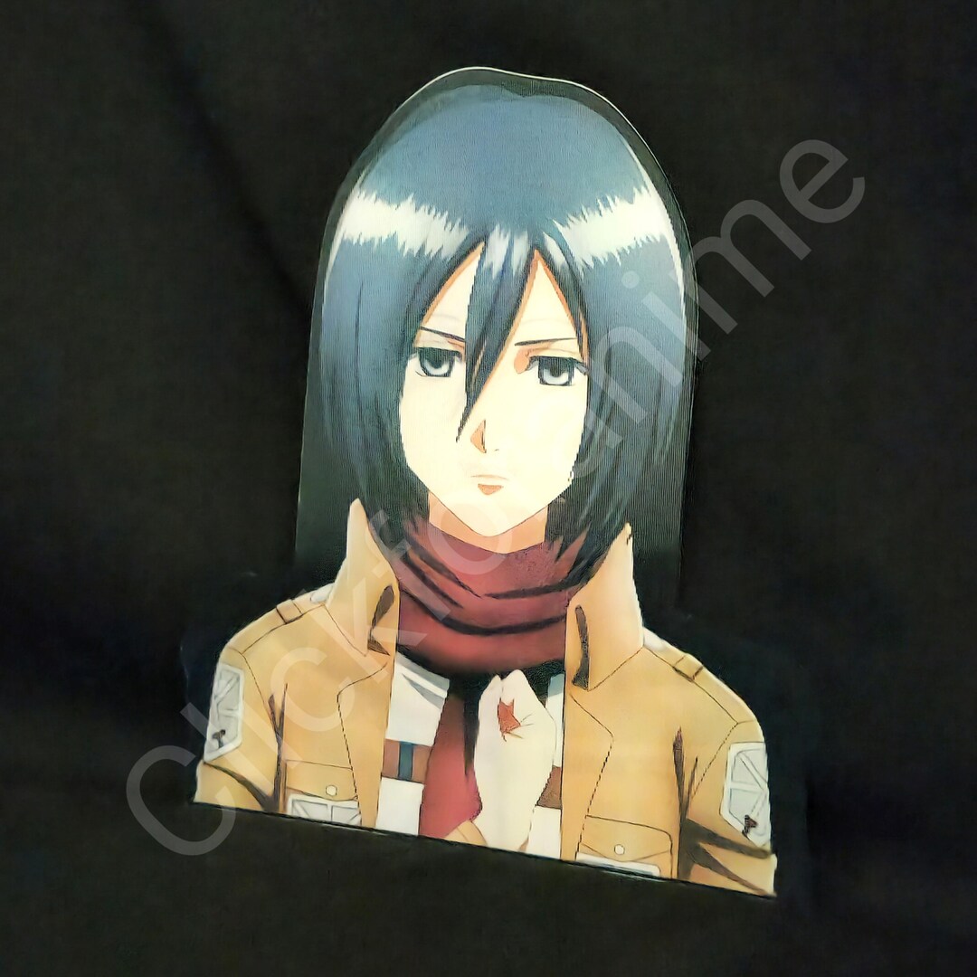 AOT Mikasa Ackerman 3D Motion Moving Sticker Anime Lenticular Decal - Etsy