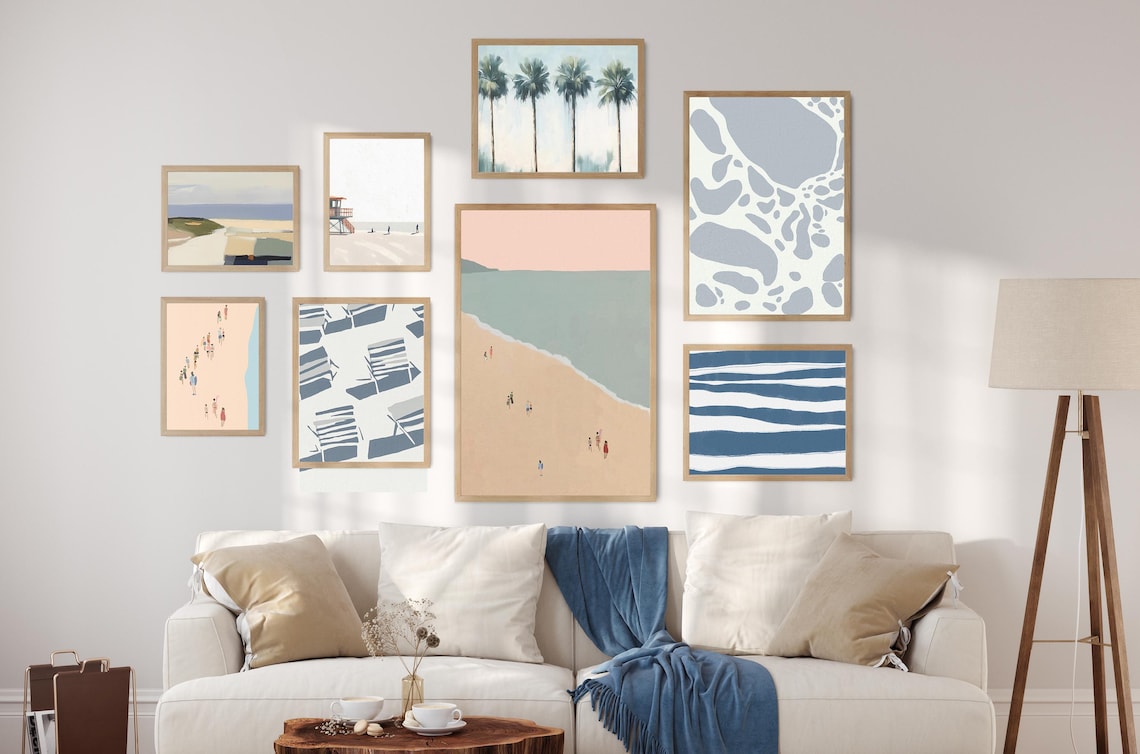 Modern Coastal Wall Art Prints Bundle 100 + Beach , Sea, Ocean, Dolce ...