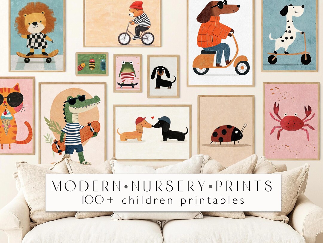 Nursery Prints - Kids Room Wall Art - Cute Children Room Art - Baby ...