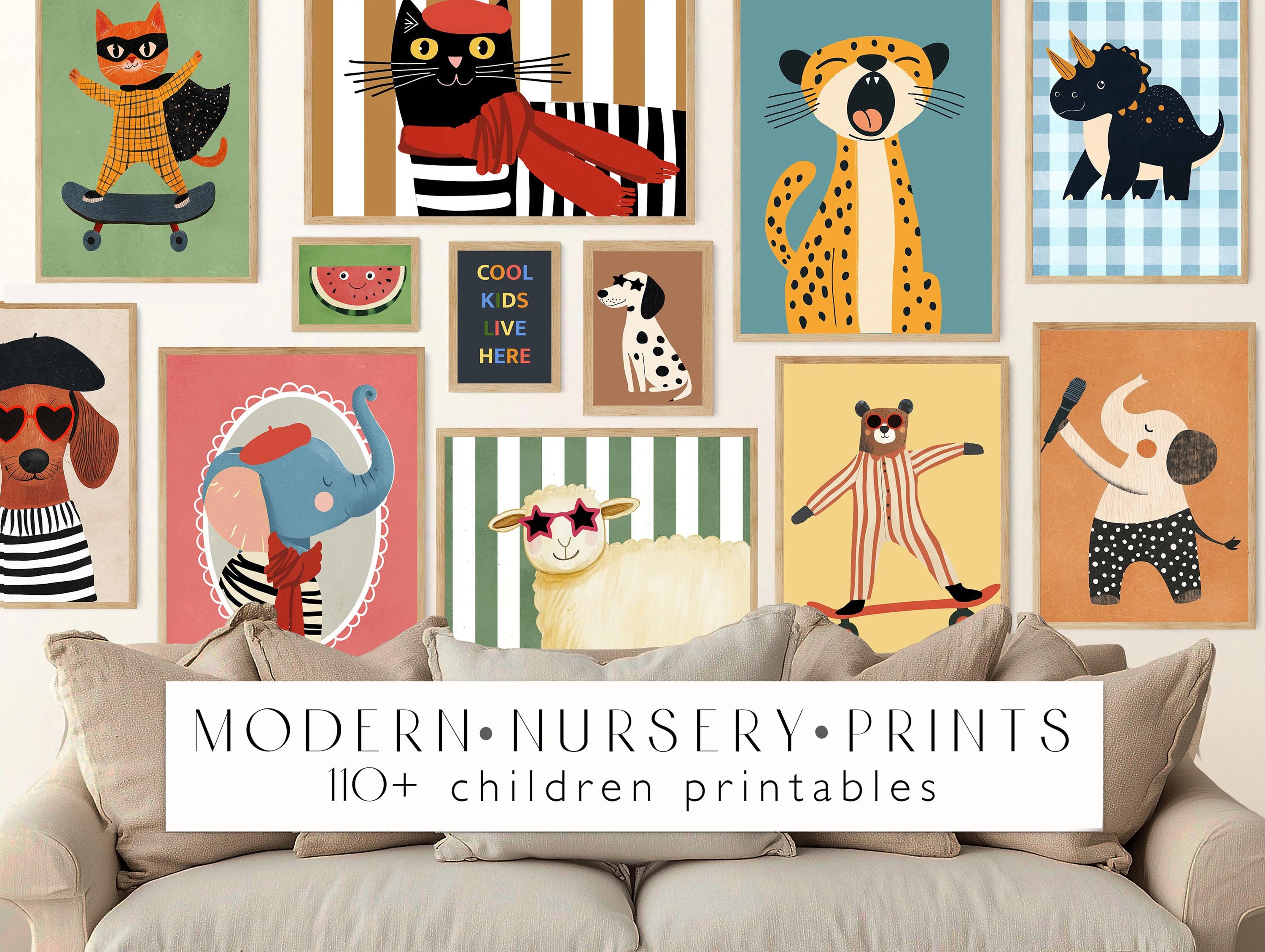 Nursery Prints Bundle of 590 - Kids Room Minimalistic Wall Art ...