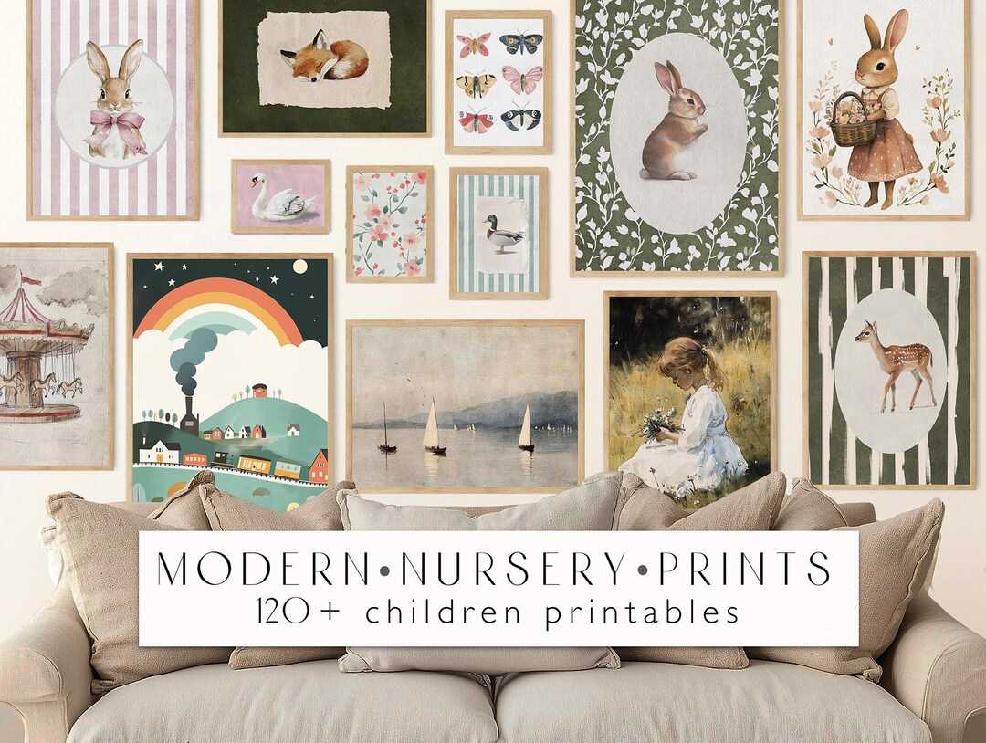 Nursery Prints - Kids Room Vintage Wall Art - Children Room Print ...