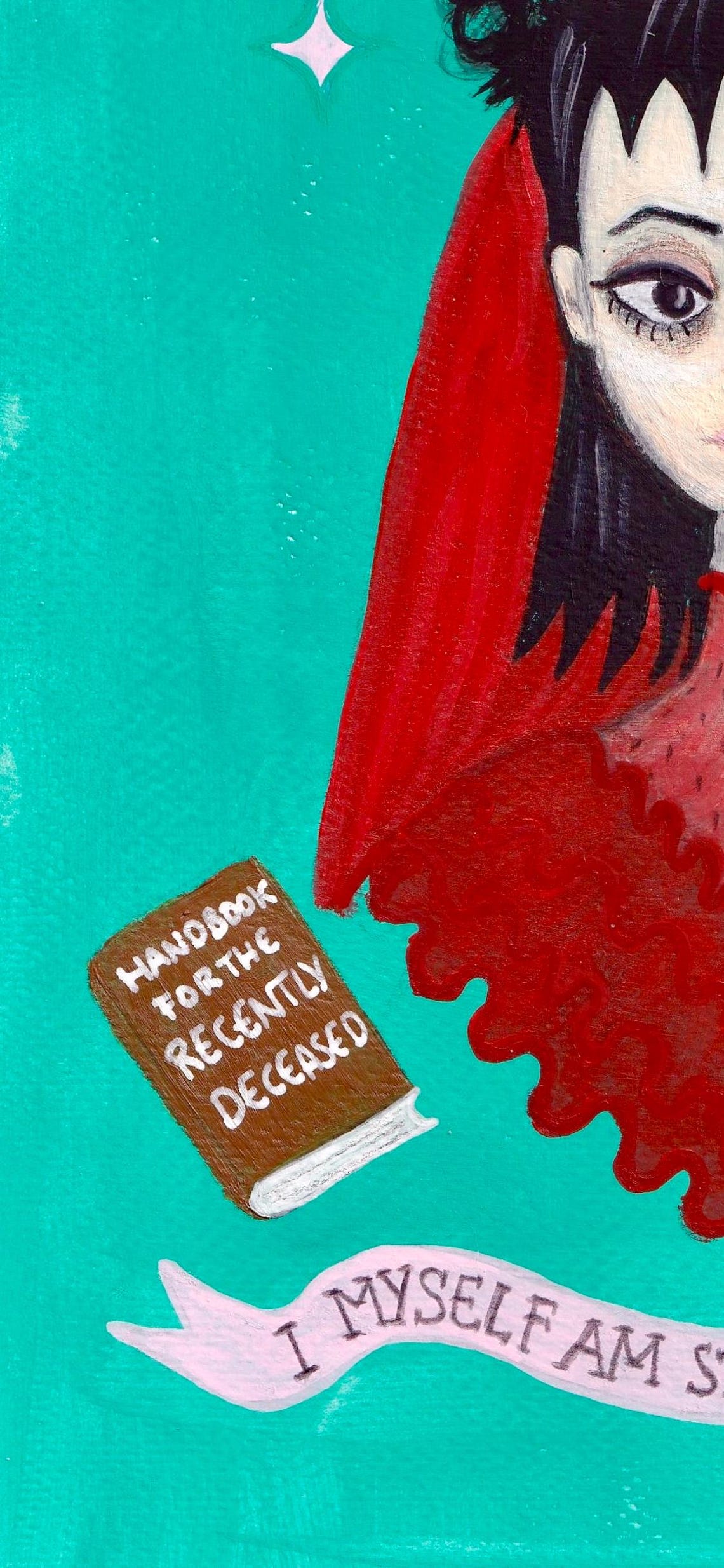 ORIGINAL DRAWING Lydia Deetz, Beetlejuice, Tim Burton, Fan Art, Acrylic ...