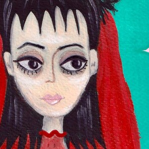 ORIGINAL DRAWING Lydia Deetz, Beetlejuice, Tim Burton, Fan Art, Acrylic ...