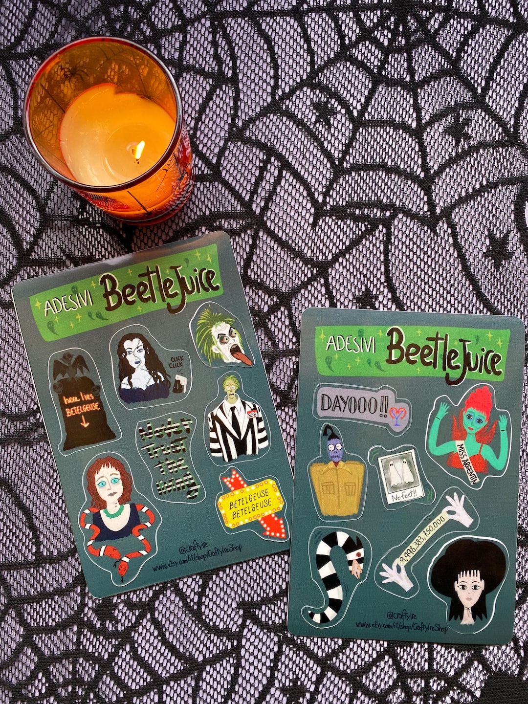 Set of 2 Beetlejuice Sticker Sheets Decorative Stickers, for Planners ...