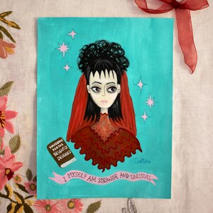 ORIGINAL DRAWING Lydia Deetz, Beetlejuice, Tim Burton, Fan Art, Acrylic ...