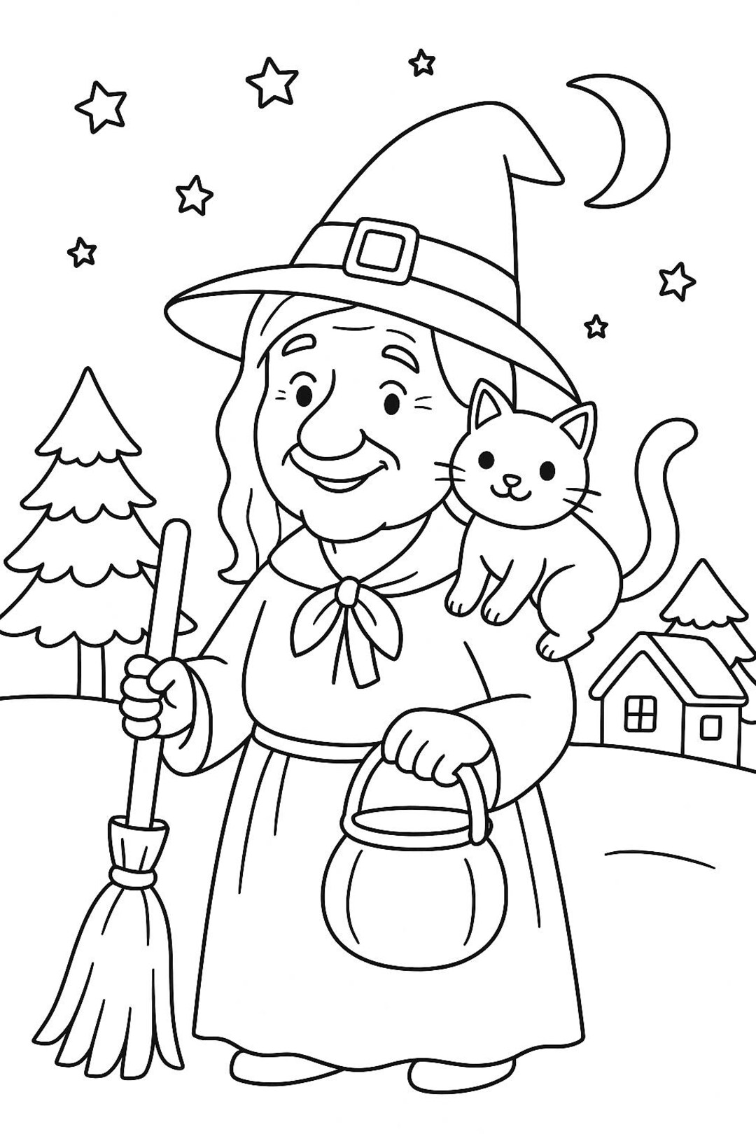 50 Halloween Coloring Pages for Kids A4 PDF Bundle | Ghosts, Witches ...