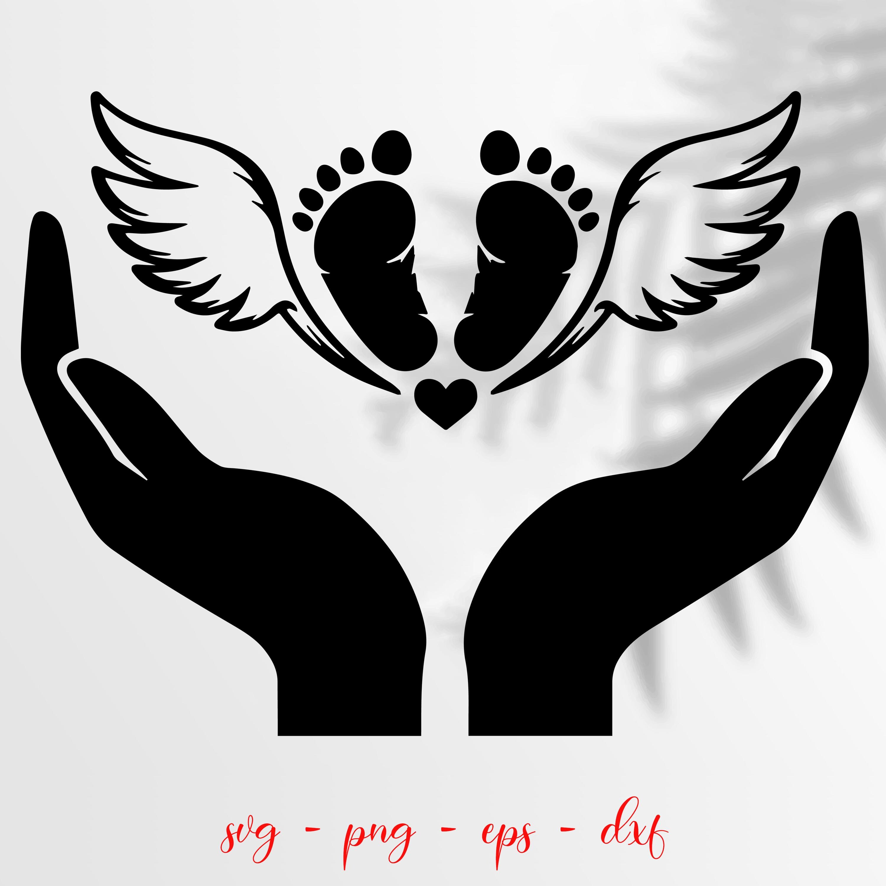 Hands Svg Baby Angel Svg Hands Png Baby Feet SVG Cricut Newborn's Legs ...