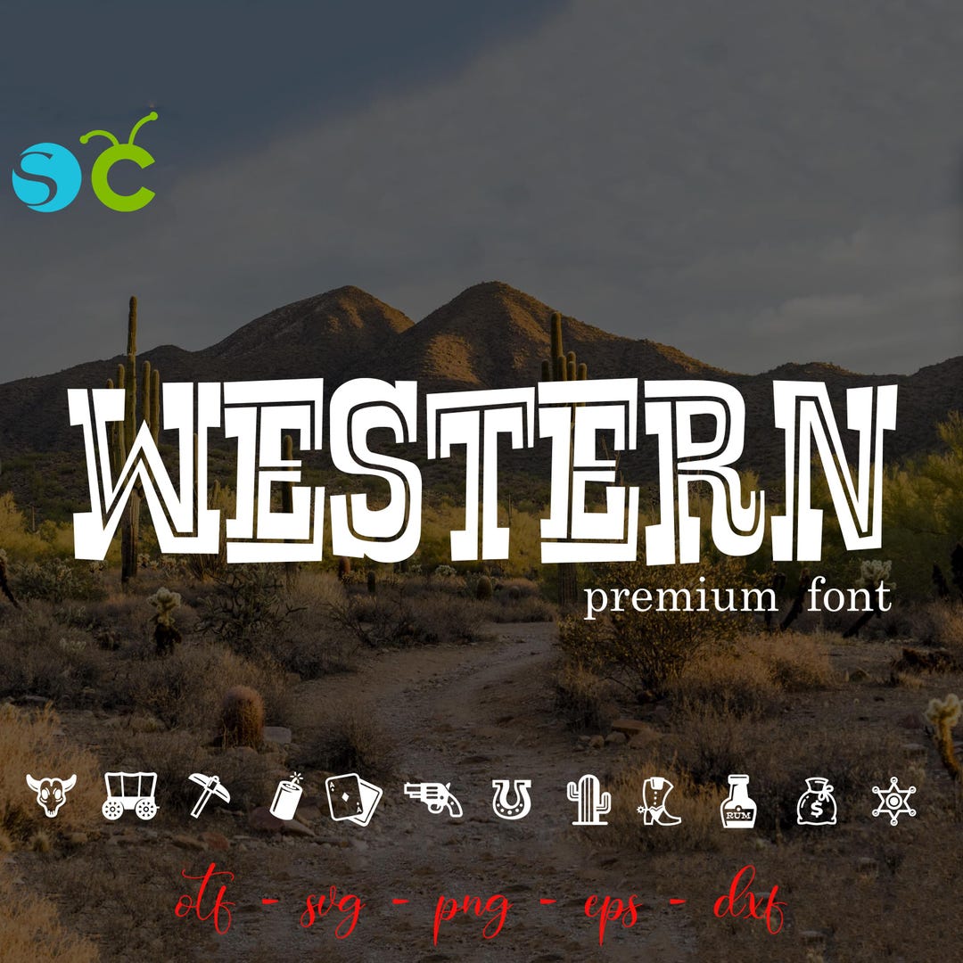 Western Font Otf, Western Letters Svg, Cowboy Letters Cricut Western ...