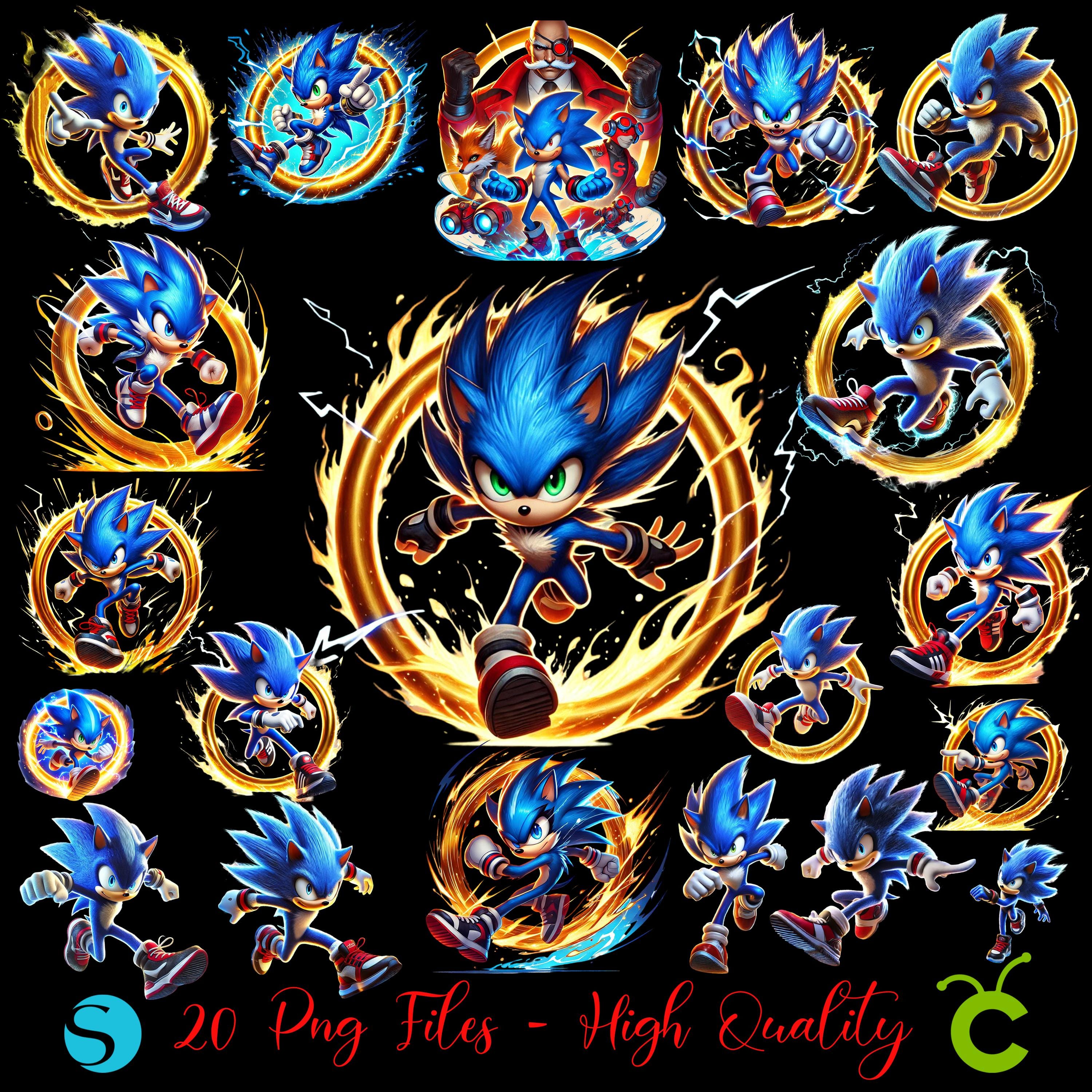 Sonic Png Bundle, Sonic Ring Png, Sonic Birthday, Sonic Clipart Png ...