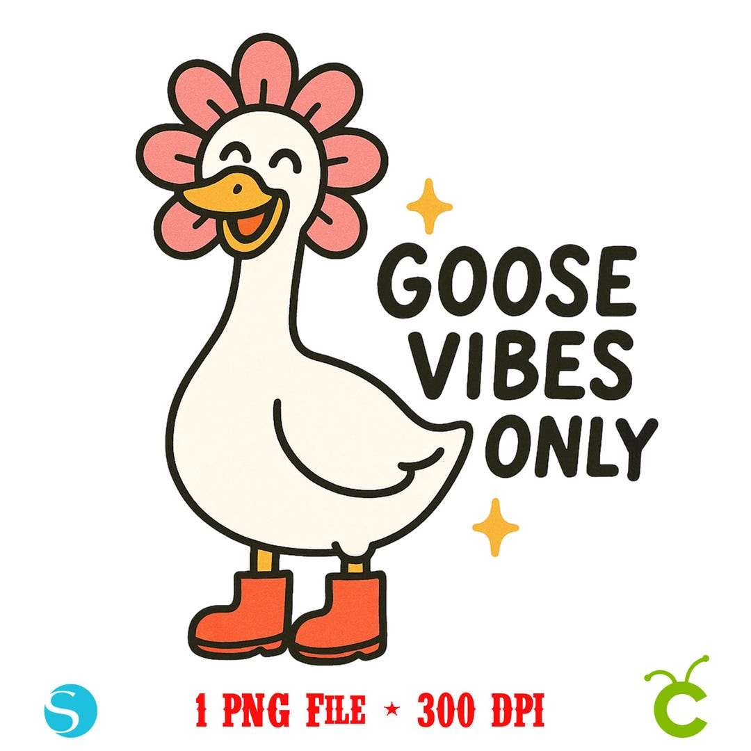 Silly Goose Wall Art, Cute Goose Poster, Nursery Decor, Kid's Room ...