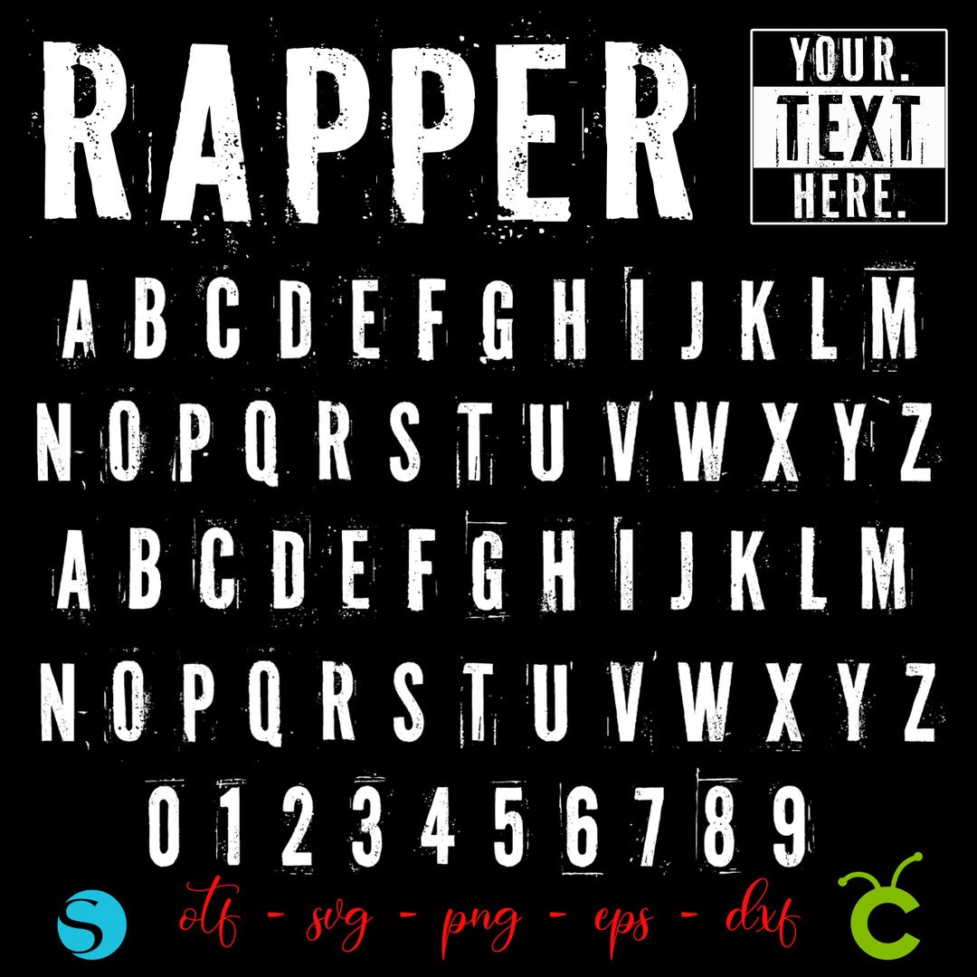 Rapper Font OTF, Rapper SVG Letters, Rapper Shirt Diy, Rap SVG Alphabet ...