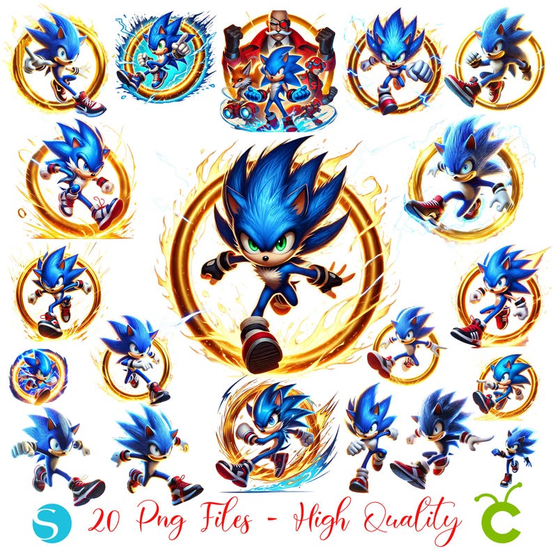 Sonic Png Bundle, Sonic Ring Png, Sonic Birthday, Sonic Clipart Png ...
