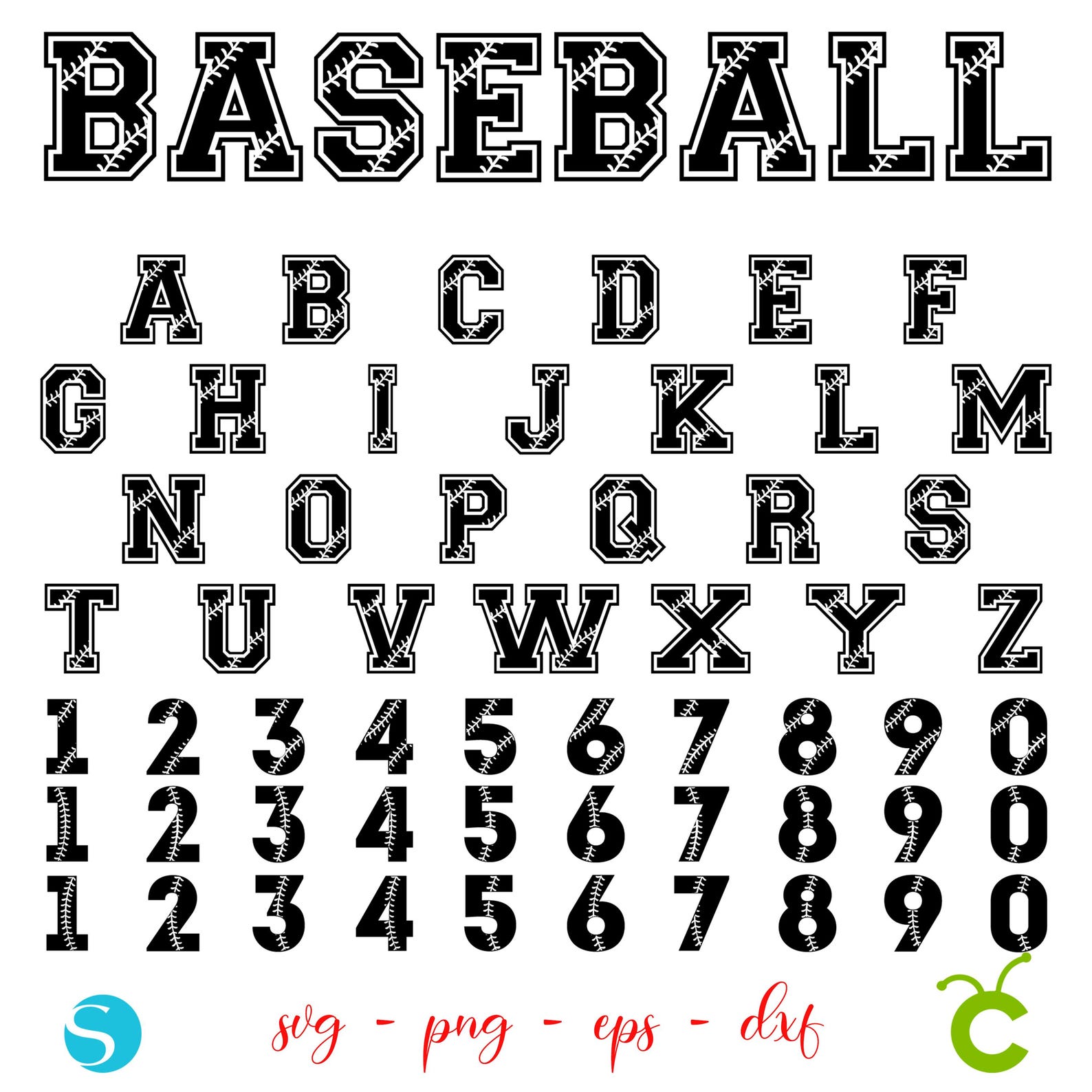 Baseball Letters SVG, Baseball Svg Cricut, Sport Font Svg, Baseball ...