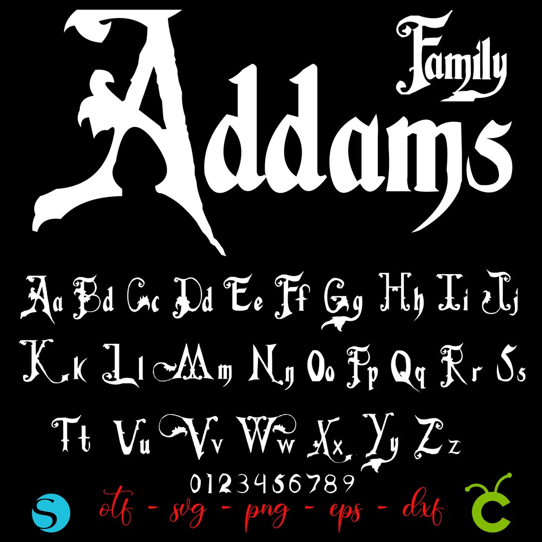 Gothic Letters Svg, Gothic Font Otf, Addams Font Svg, Girl Font Svg ...