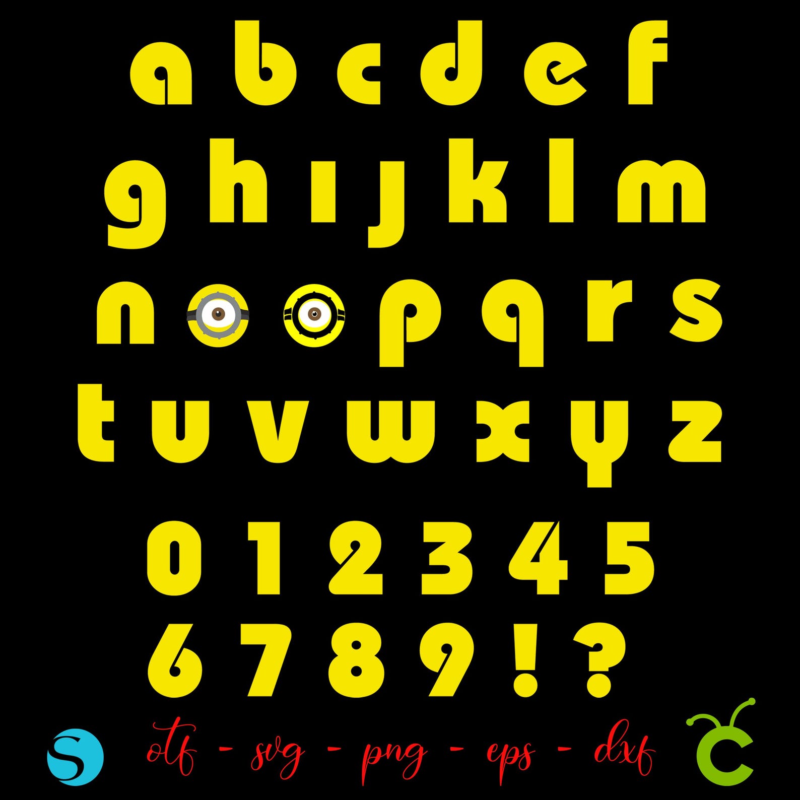 Baby Font Otf, Birthday Letters Svg, Minions Font Svg Cricut, Birthday ...