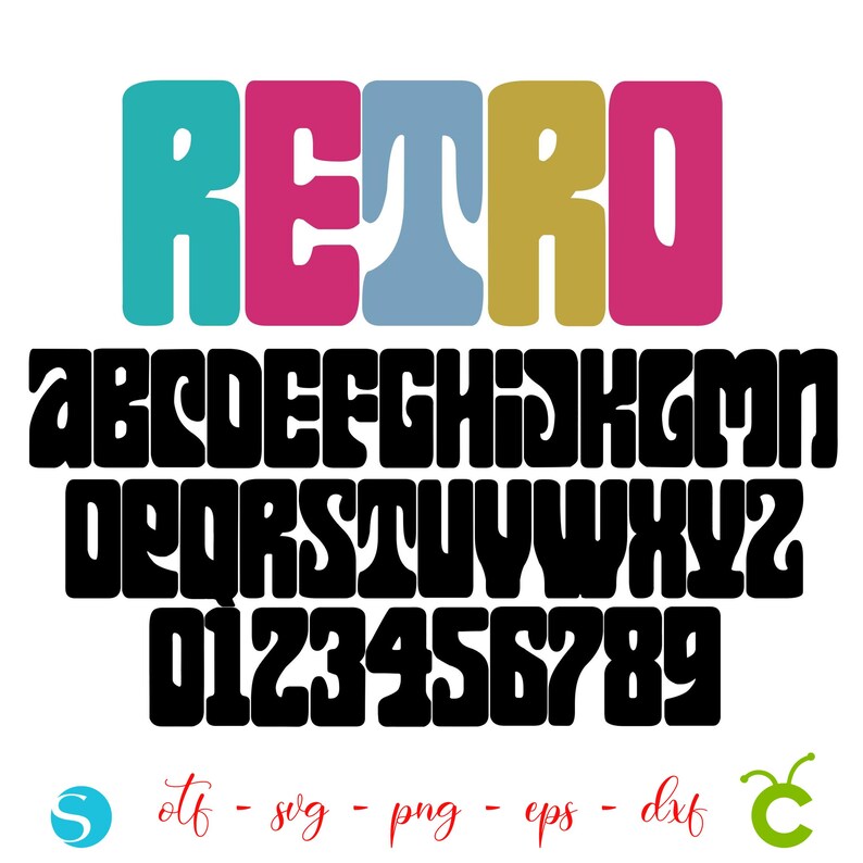 Hippie Svg Bundle, Hippie Font SVG, Hippie Font OTF, 70s Font 80s Font ...