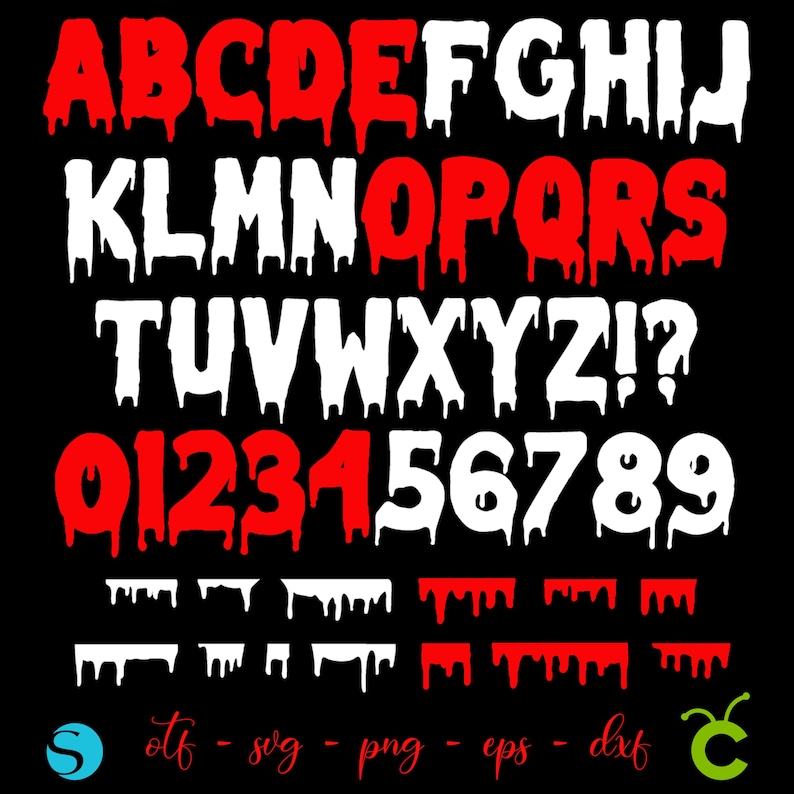 Dripping Font SVG, Dripping Letters Svg, Dripping Font for Cricut ...