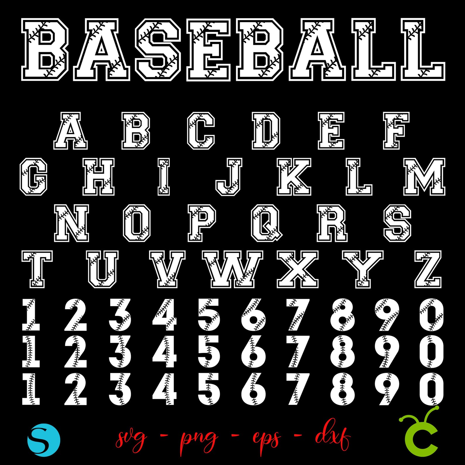 Baseball Letters SVG, Baseball Svg Cricut, Sport Font Svg, Baseball ...