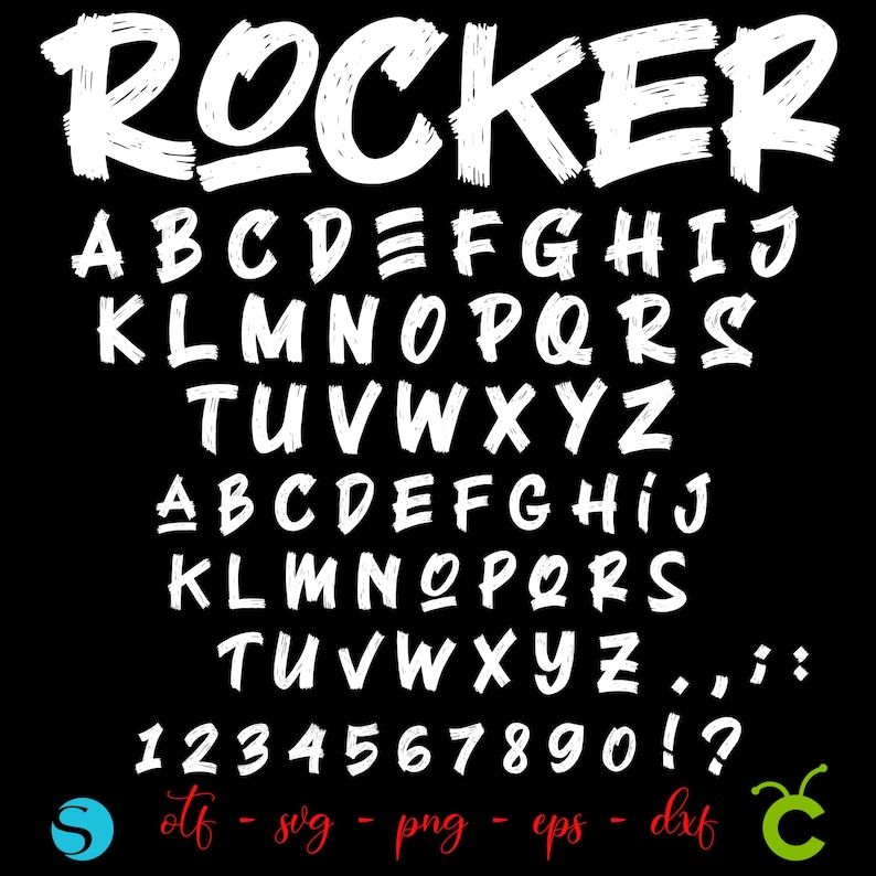 Rocker SVG Bundle, Rock Letters SVG Cricut, Rock Font Otf, Rock Svg ...