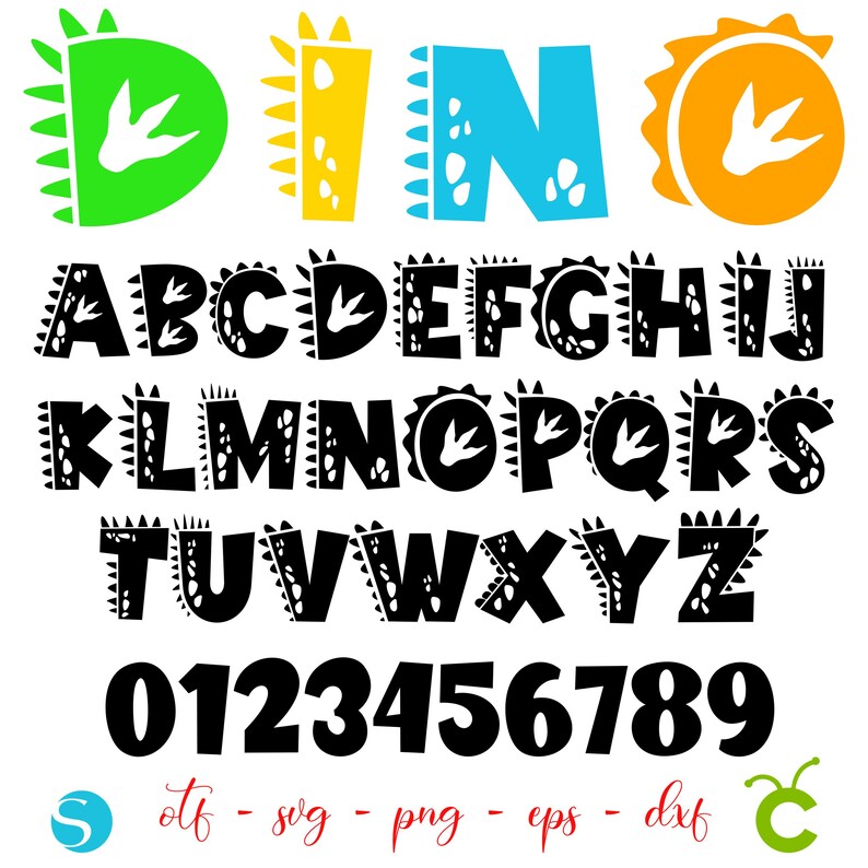 Dinosaur Font OTF, Dinosaur Letters SVG Cricut, Dinosaur Alphabet SVG, Dinosaur Font Svg Cricut ...