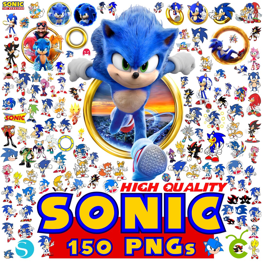 Sonic Png Bundle, Sonic Clipart Png, Sonic Silhouette, Sonic Birthday ...