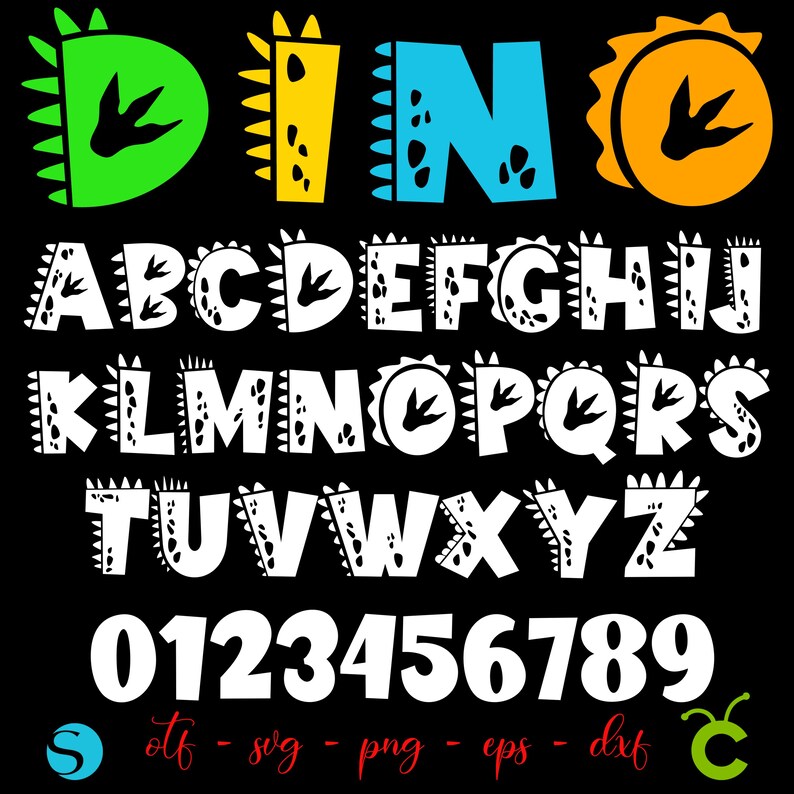 Dinosaur Font OTF, Dinosaur Letters SVG Cricut, Dinosaur Alphabet SVG, Dinosaur Font Svg Cricut ...