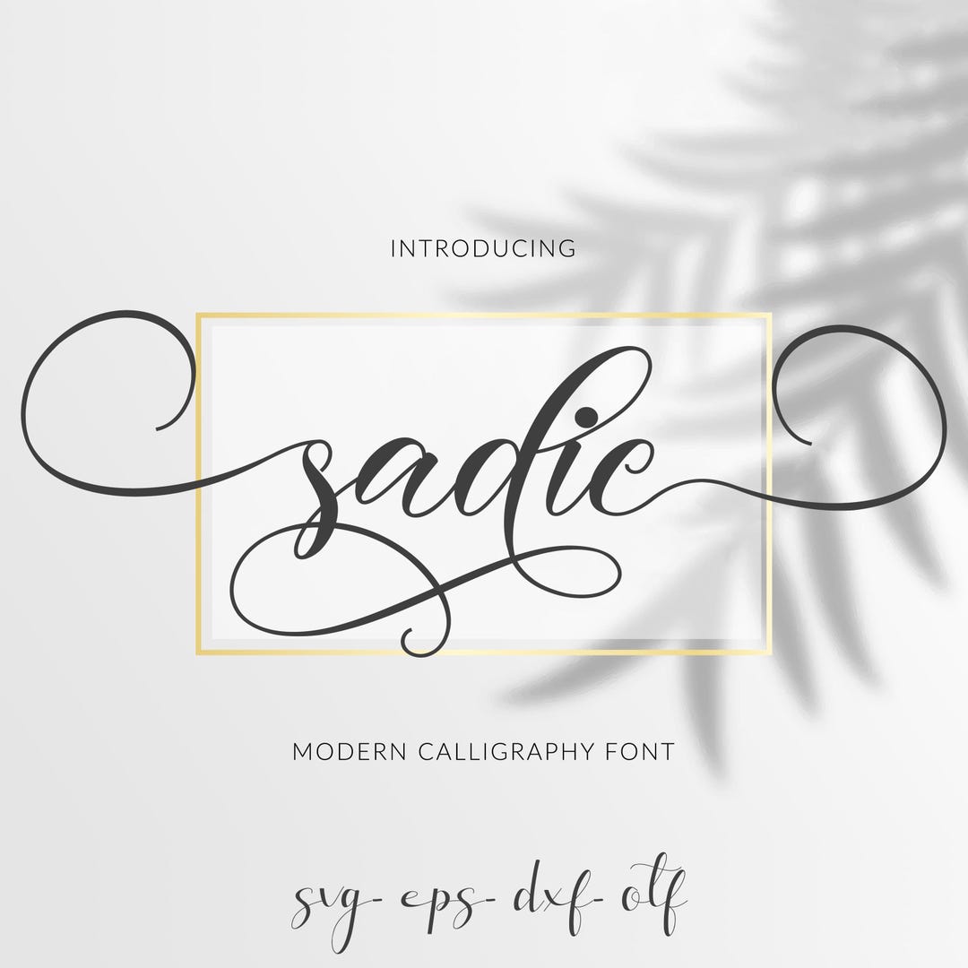 Calligraphy Font With Tails, Cursive Font Otf, Wedding Font Silhouette ...
