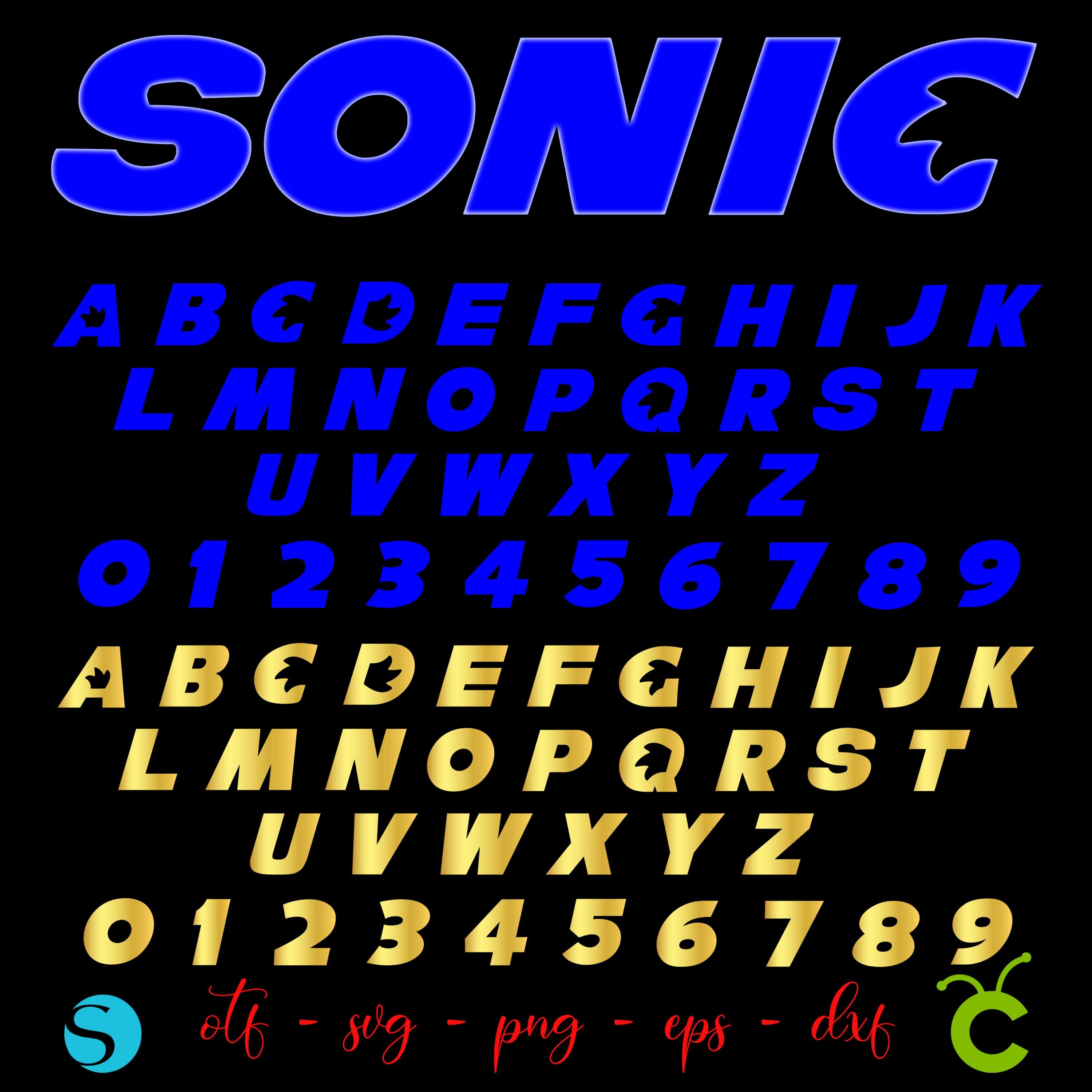 Sonic The Hedgehog Schriftart Monica Michielin Alphabets: 05/15/20