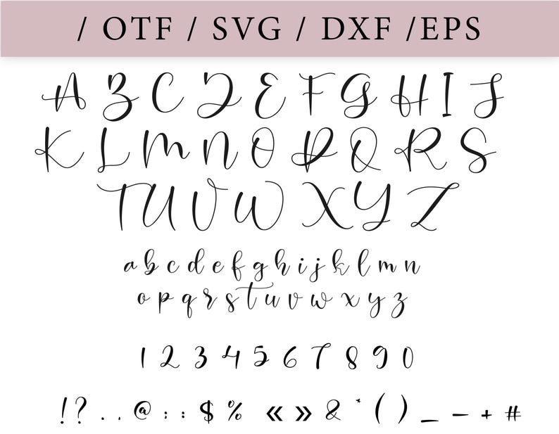 Wedding Font With Tails Cursive Font Otf, Calligraphy Letters SVG ...